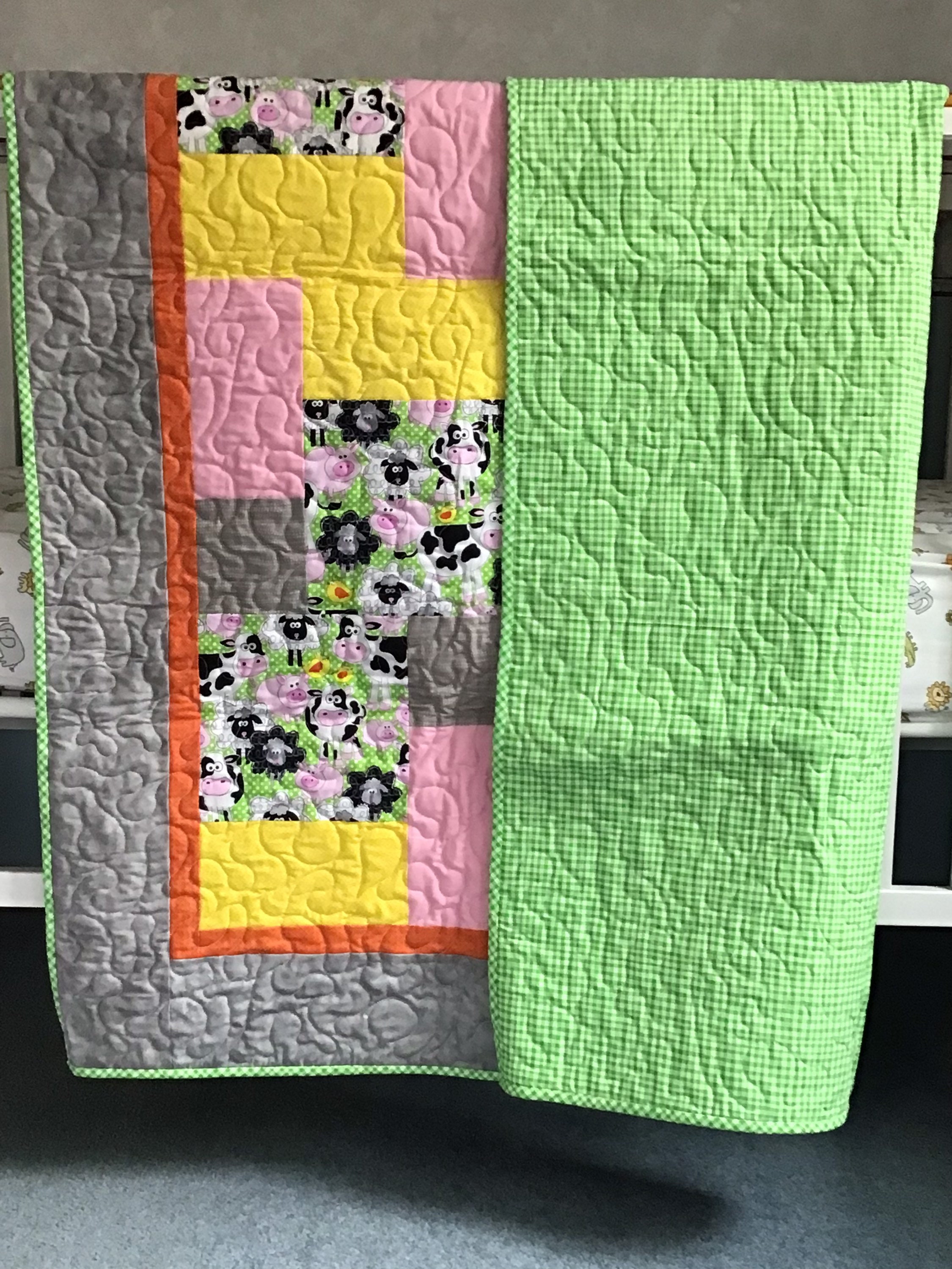 Barnyard Baby Quilt - Baby Quilt - Homemade Quilt - Nursery - Playmat ...