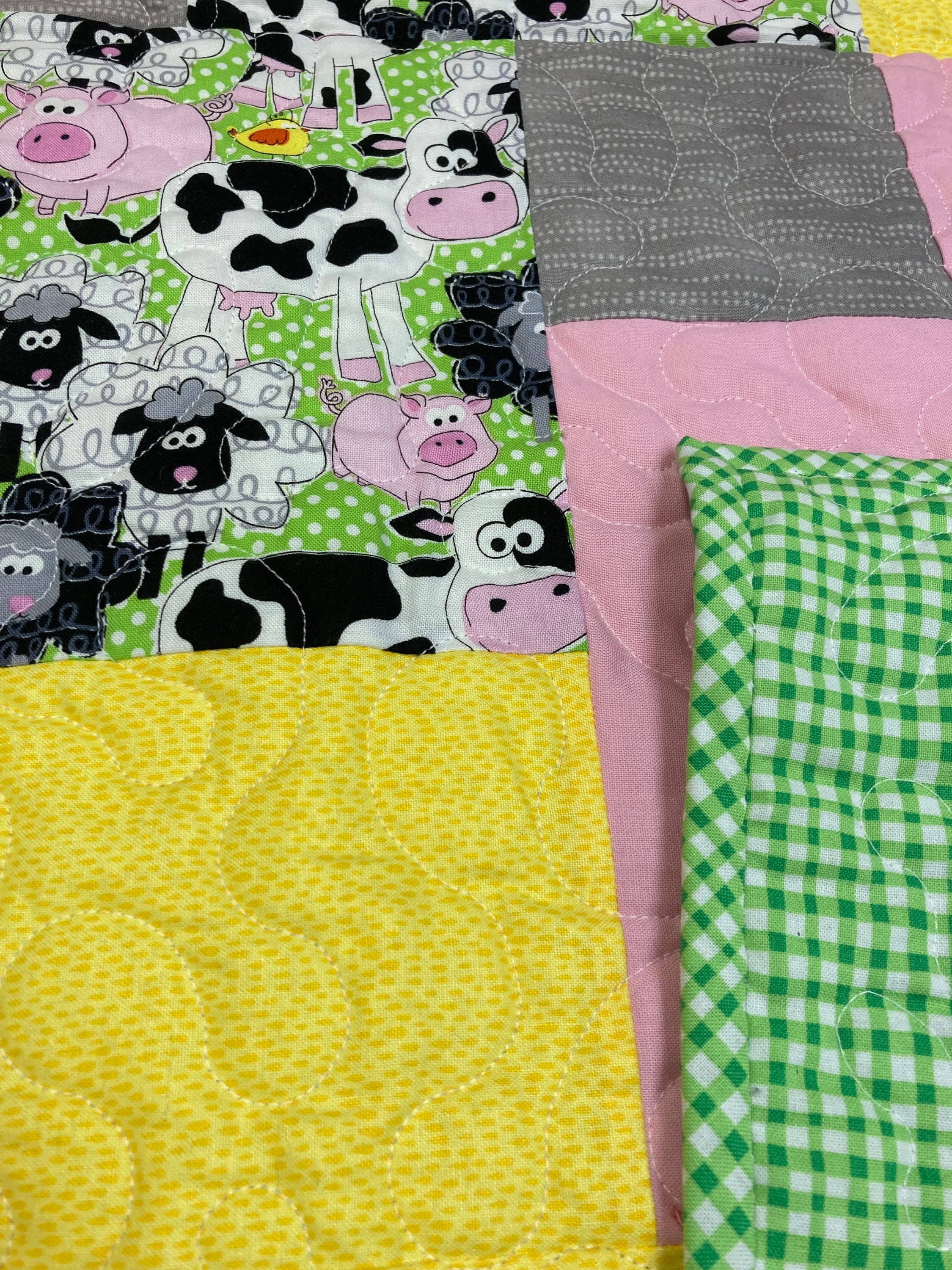 Barnyard Baby Quilt Baby Quilt Homemade Quilt Nursery Playmat Toddler ...