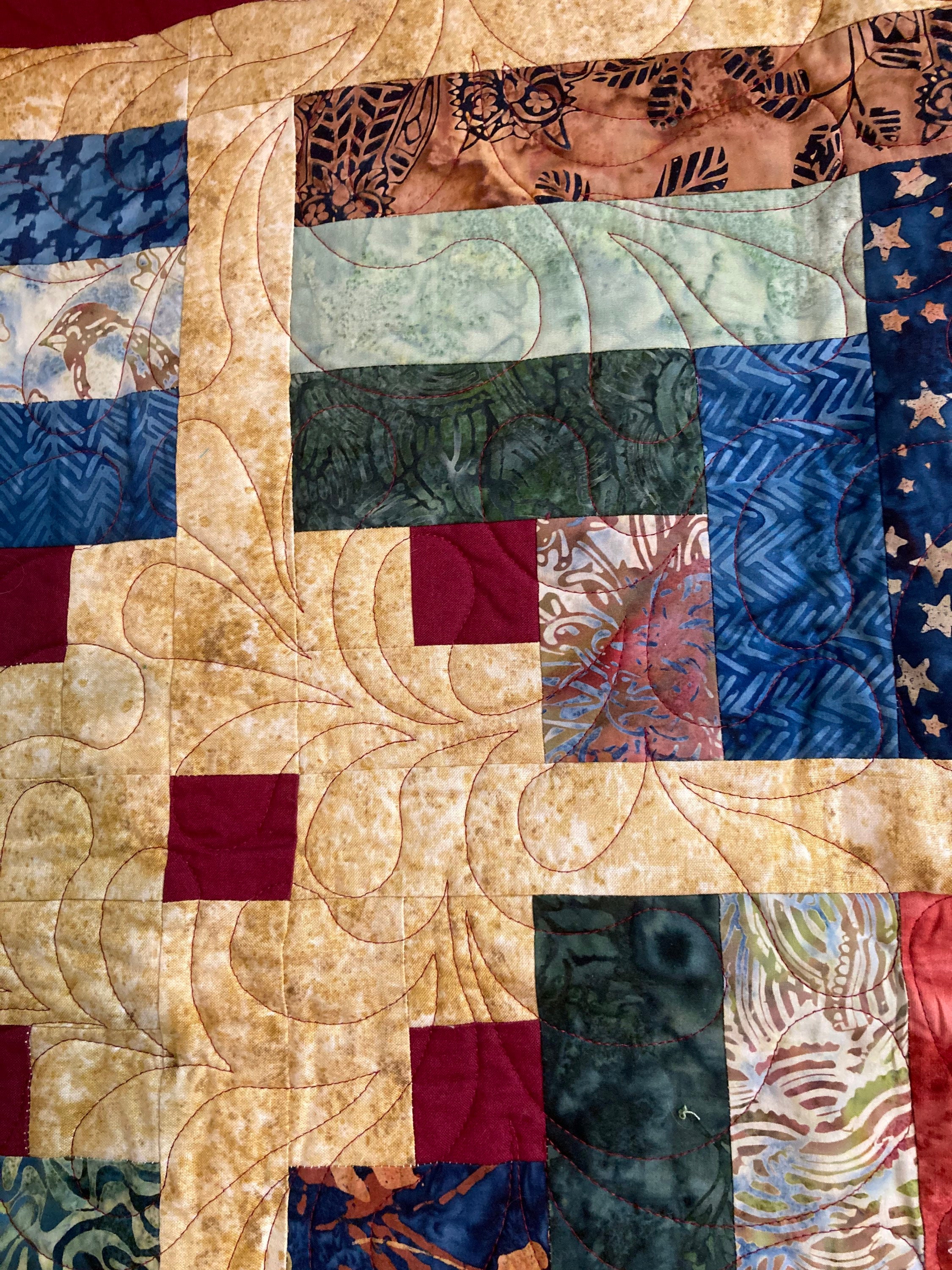 Earth Tone Squares Log Cabin Quilt Traditional Quilt Quilt for Sale ...
