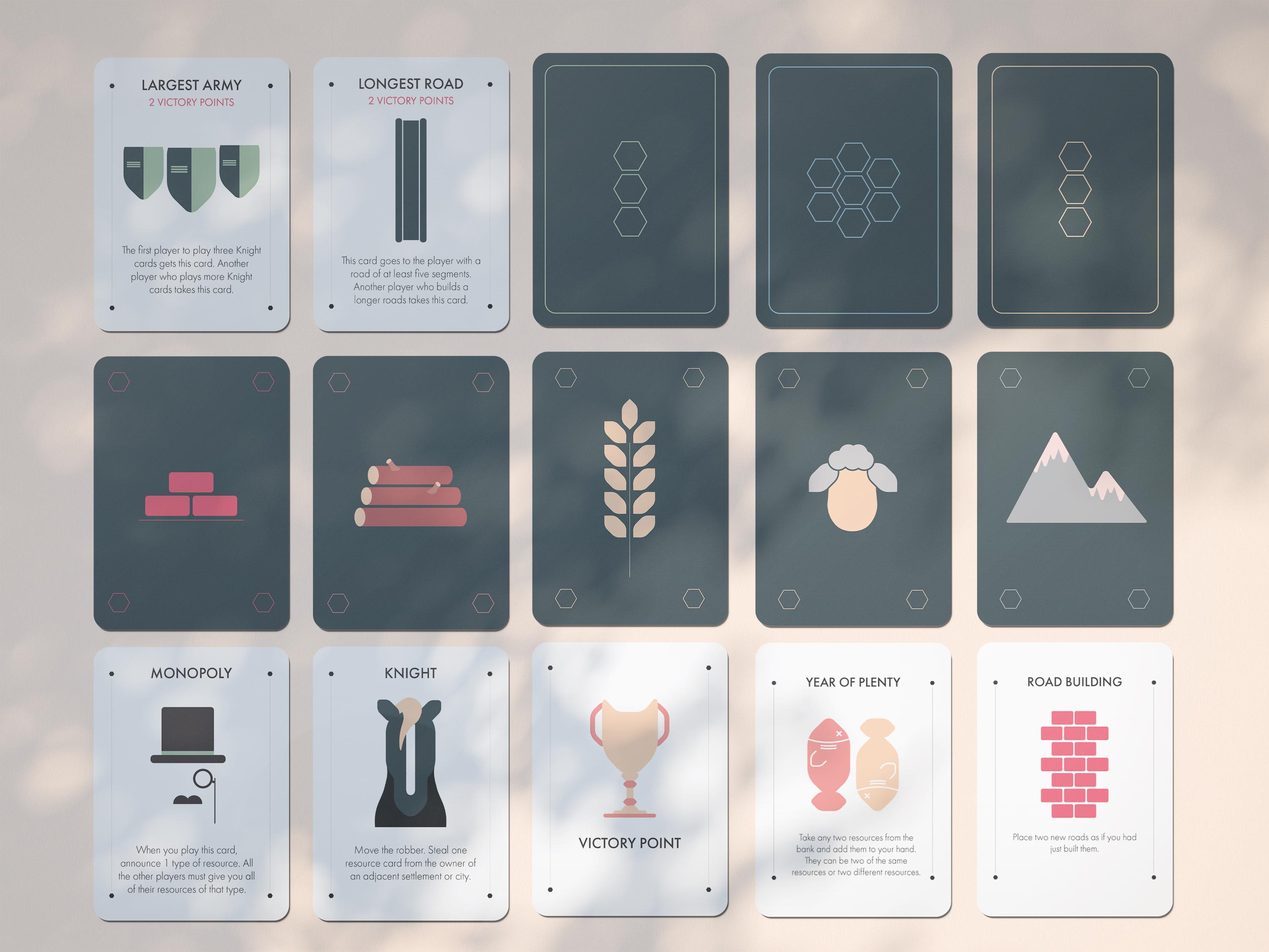 Modern and Minimalist Catan Card Set - A Contemporary Twist on a ...