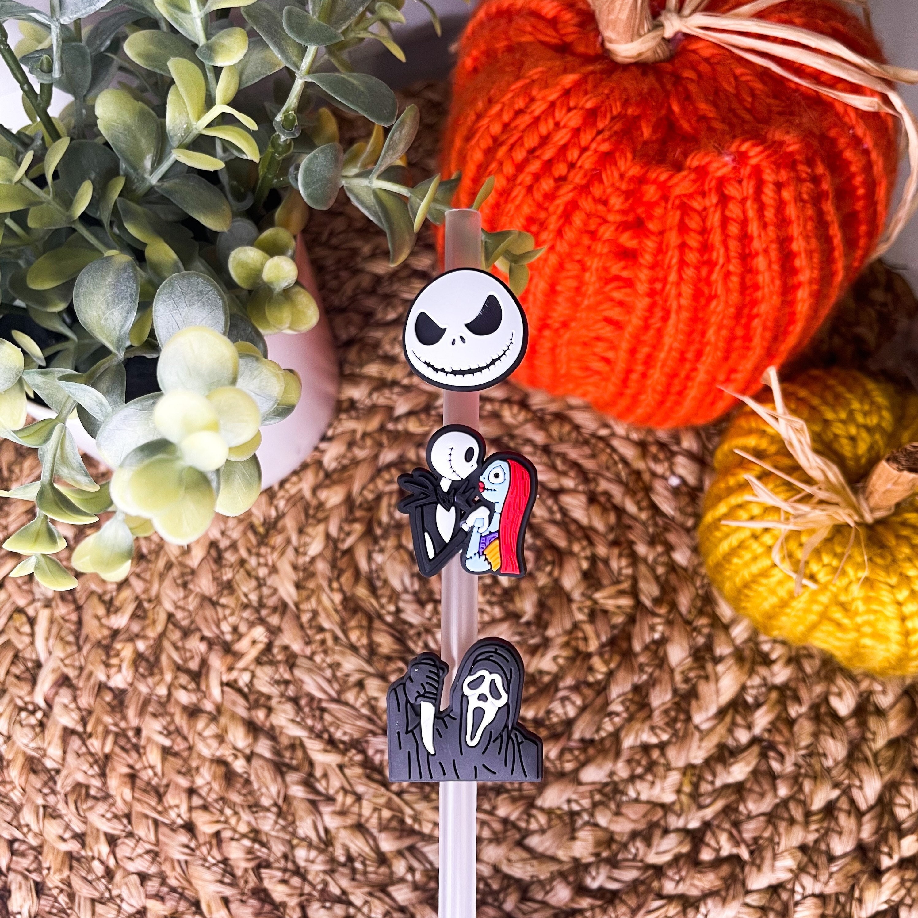 Scream Straw Topper Nightmare Before Christmas Jack and - Etsy