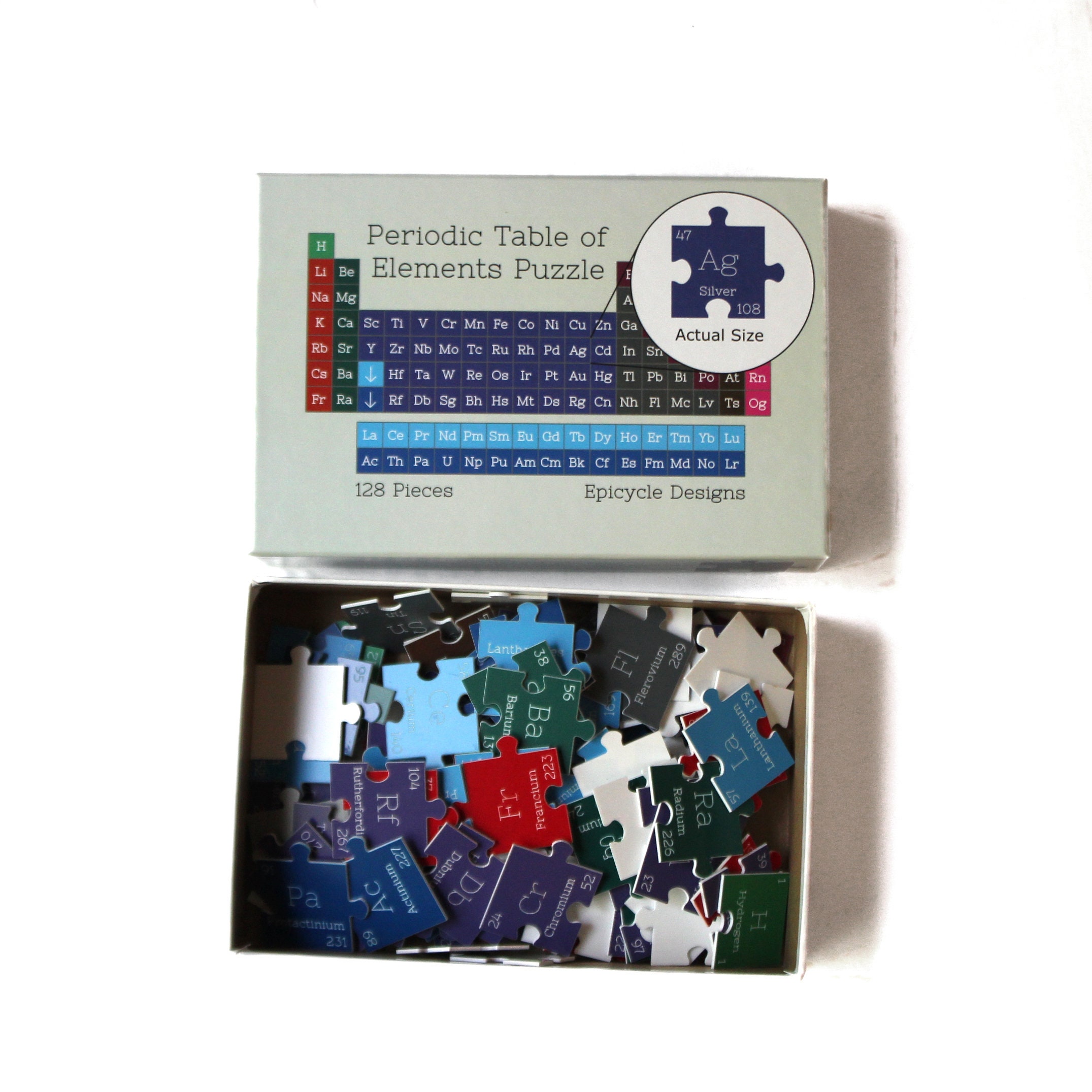 Periodic Table of Elements Puzzle 128 Pieces Chemistry | Etsy