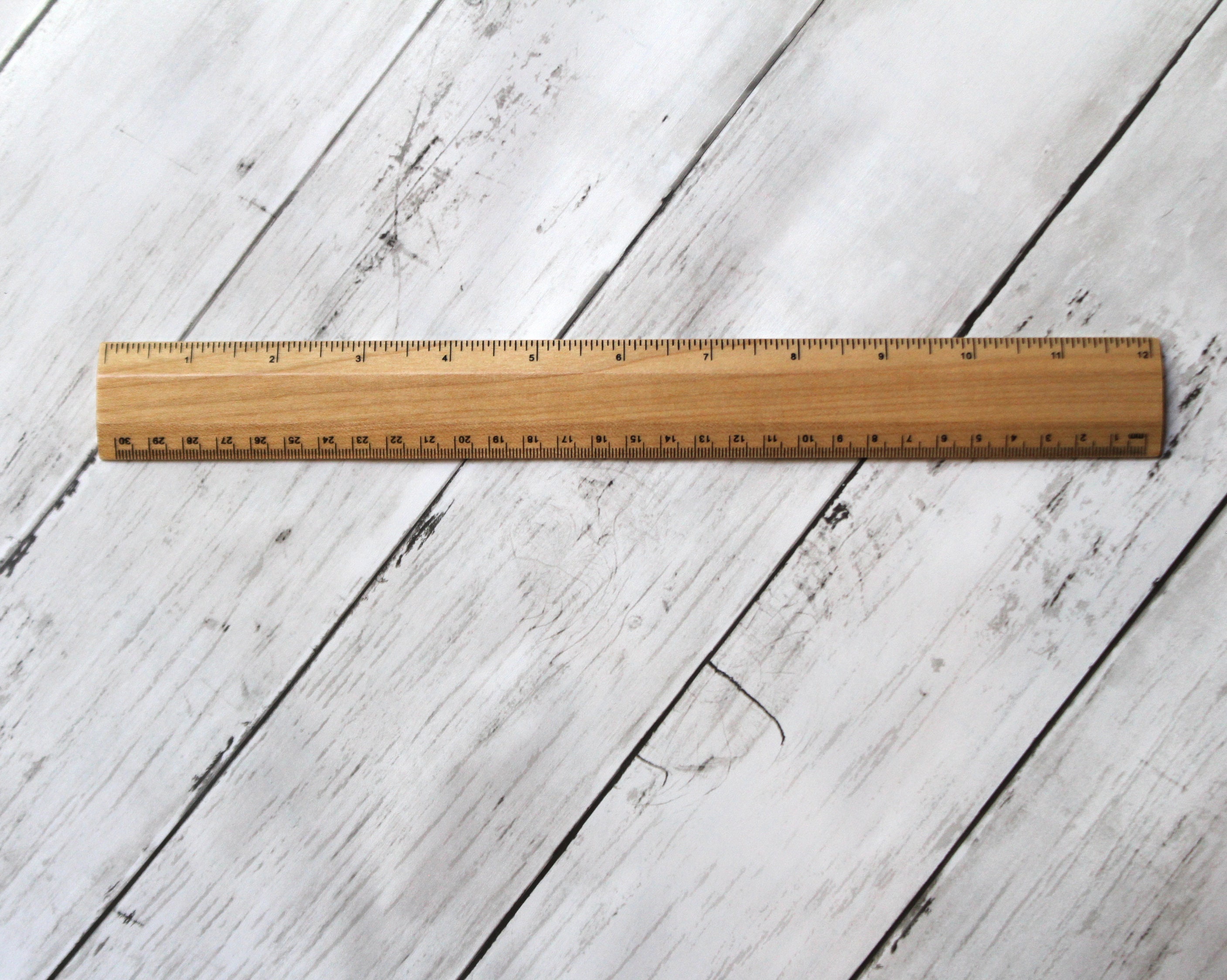 Custom Hardwood Ruler English Metric Customizable | Etsy
