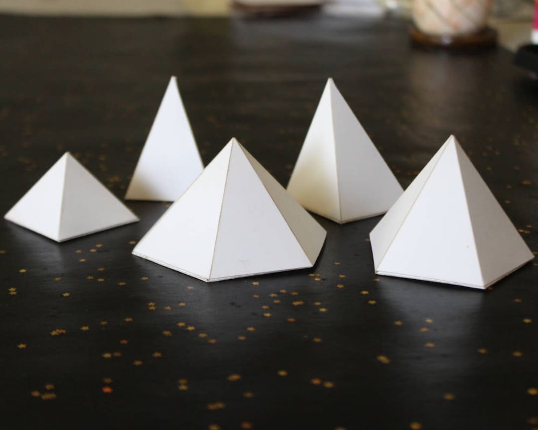 Geometric Pyramids Paper Models, Pentagonal, Hexagonal, Square ...