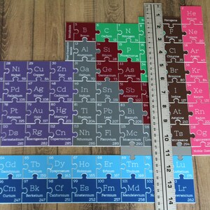 Periodic Table of Elements Puzzle (128 Pieces), Chemistry Learning Aid ...