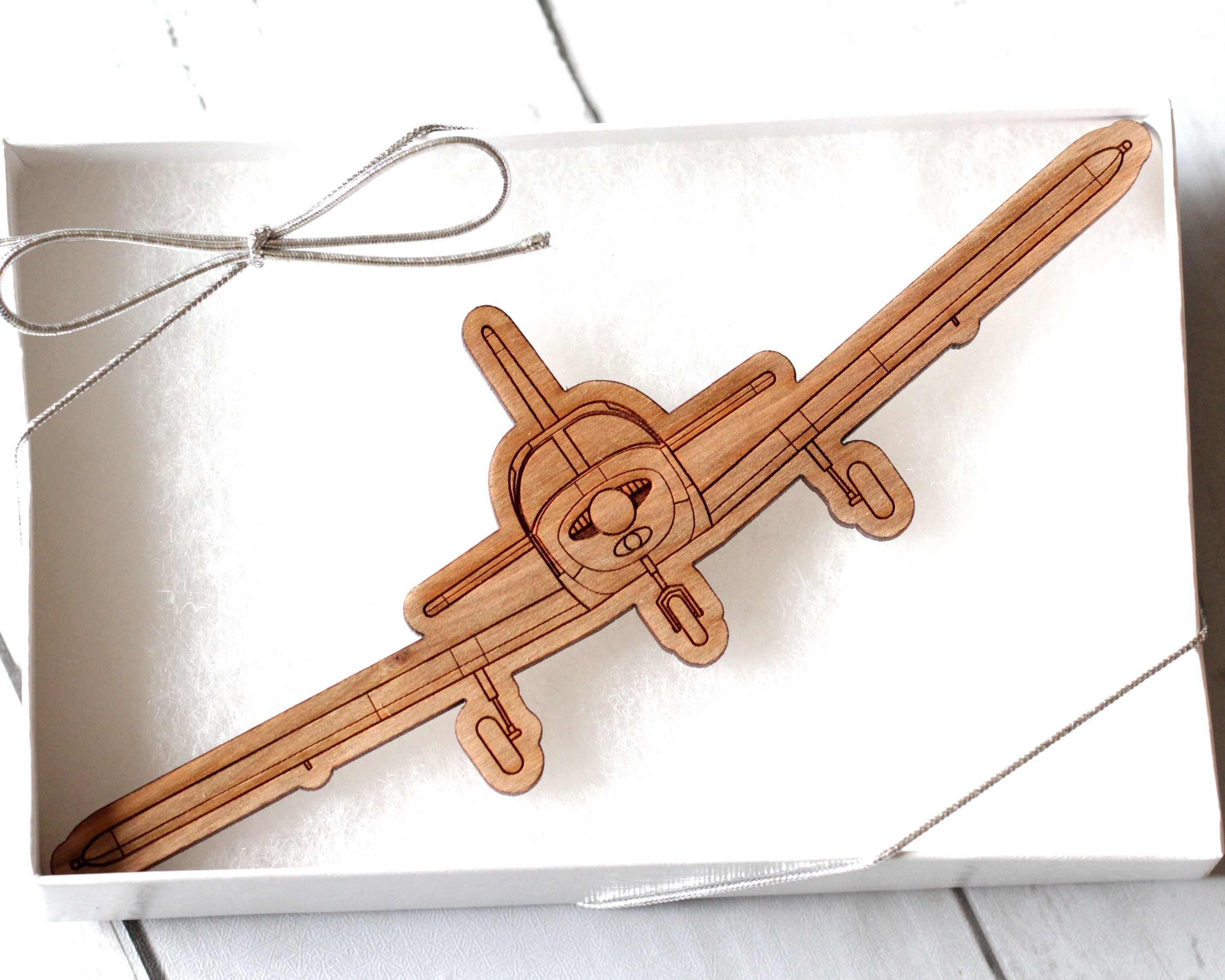 Piper Cherokee Wooden Airplane MAGNET, Laser Cut, Front View, Pilot ...