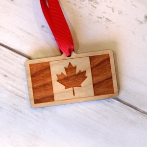 Canada Flag Ornament, Christmas, Custom Wooden, Military, Maple Leaf ...