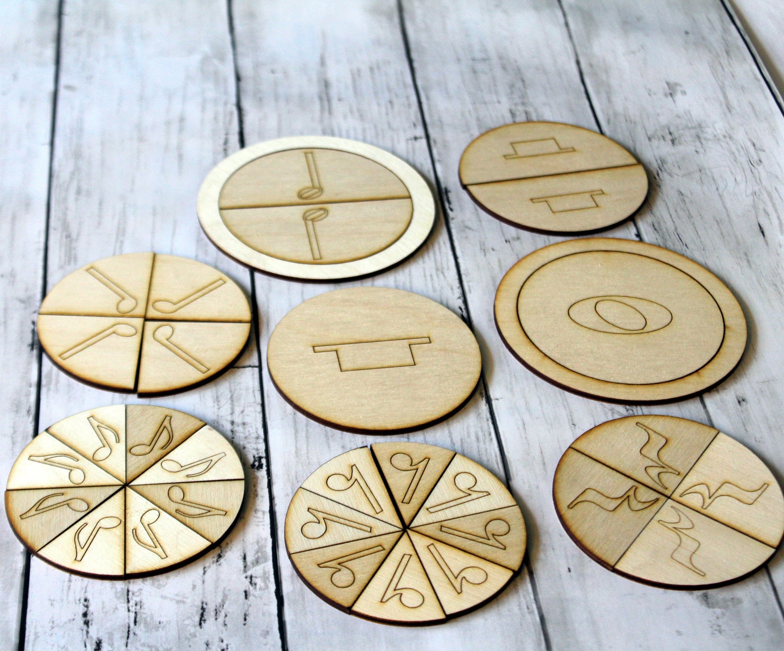 Music Fractions Learning Aid Music Lesson Manipulatives - Etsy