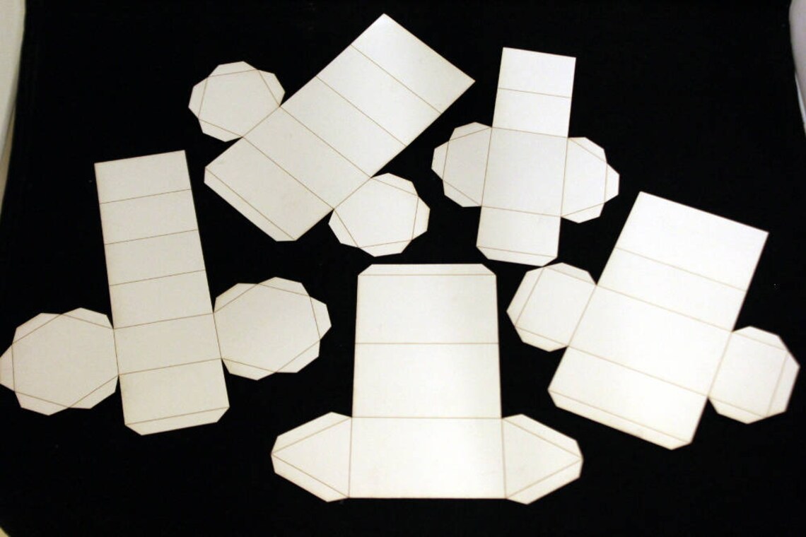 Geometric Prisms Paper Models Triangular Rectangular - Etsy