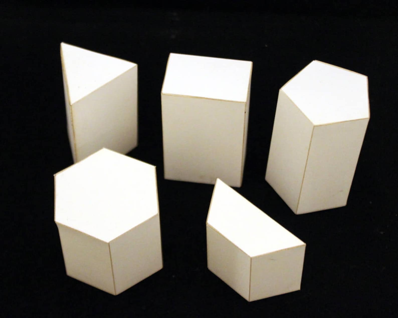 Geometric Prisms Paper Models Triangular Rectangular - Etsy
