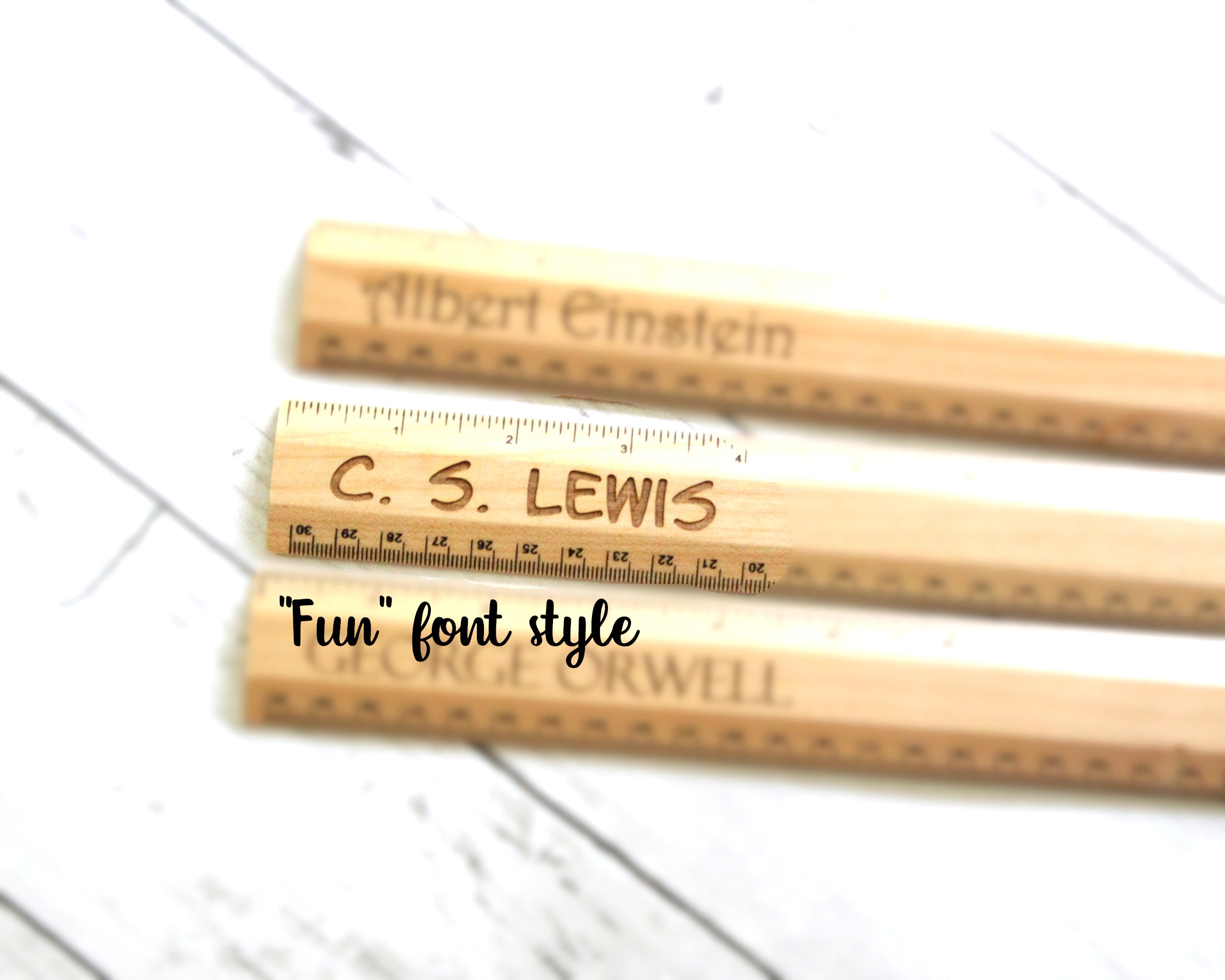 Custom Hardwood Ruler English Metric Customizable | Etsy