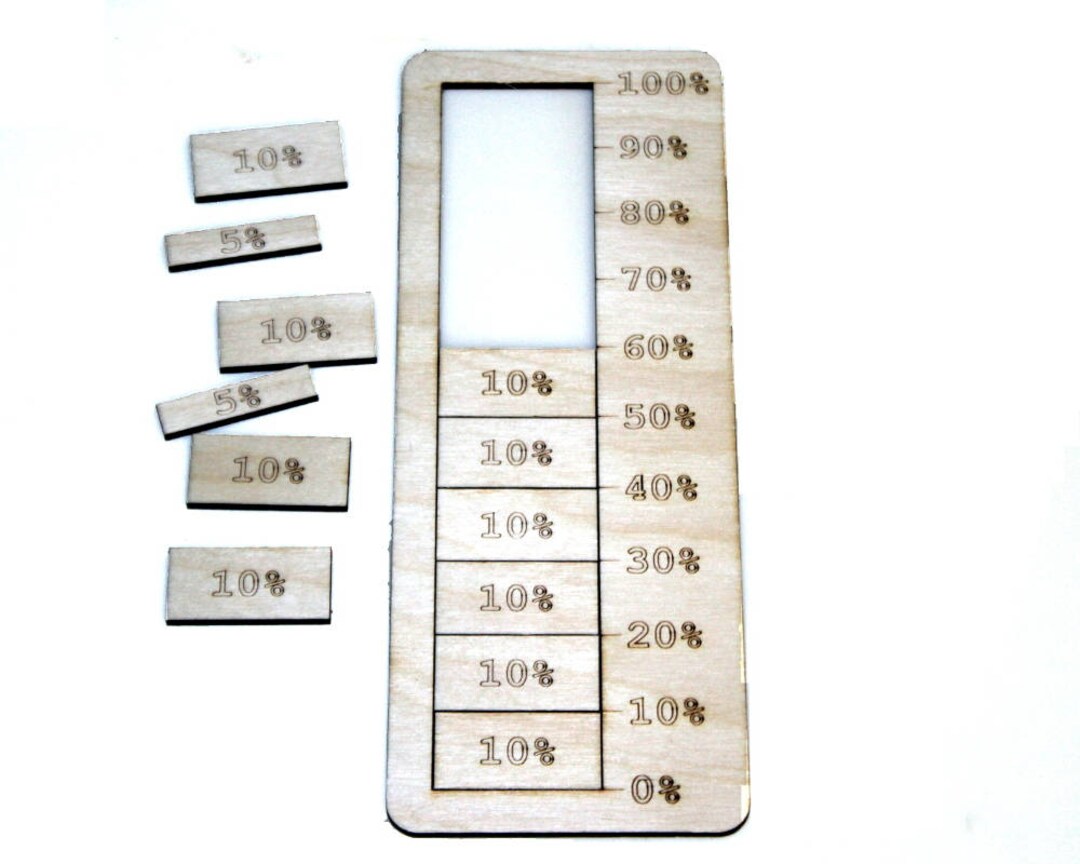 Percent Learning Aid, Mathematics Manipulative, Homeschooling Tool ...