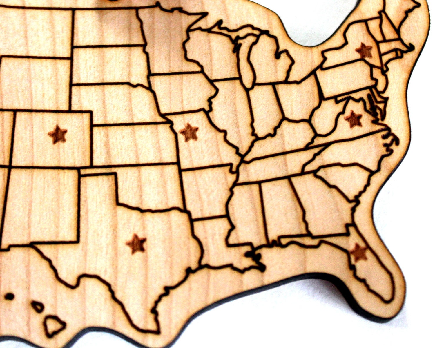 Custom Cities US Map Ornament Travel Ornament Custom Cities - Etsy