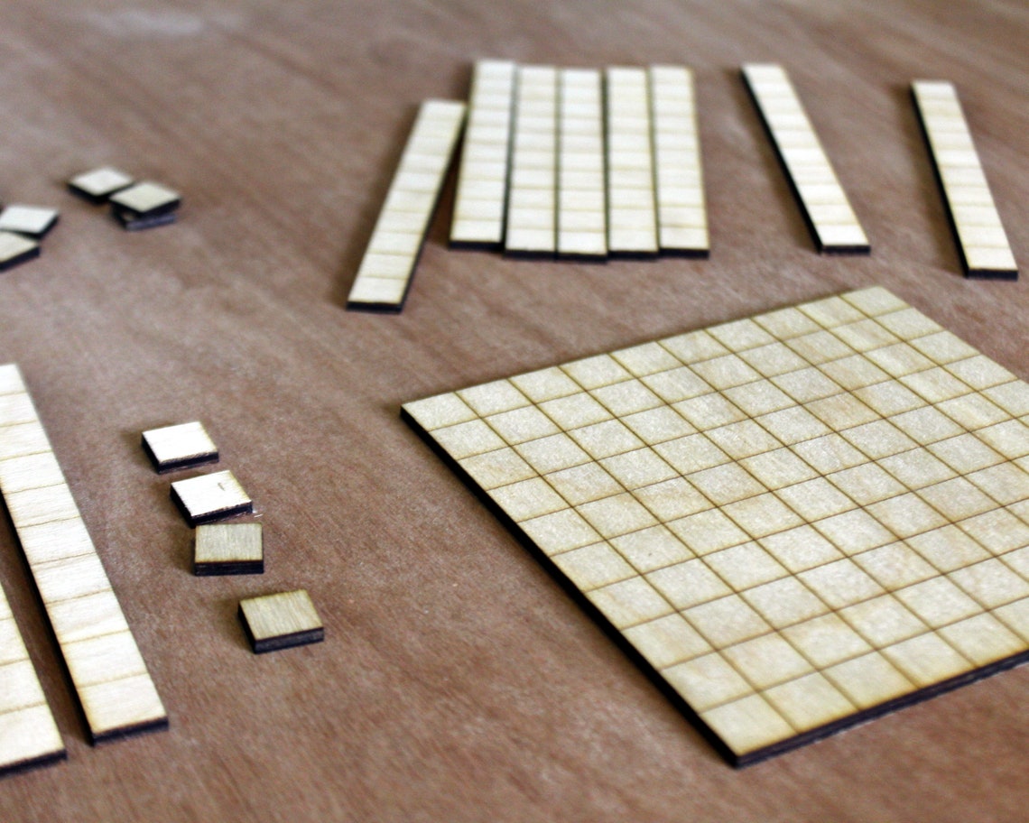 Base 10 Math Manipulatives Homeschooling Montessori | Etsy