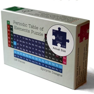 Periodic Table of Elements Puzzle (128 Pieces), Chemistry Learning Aid ...