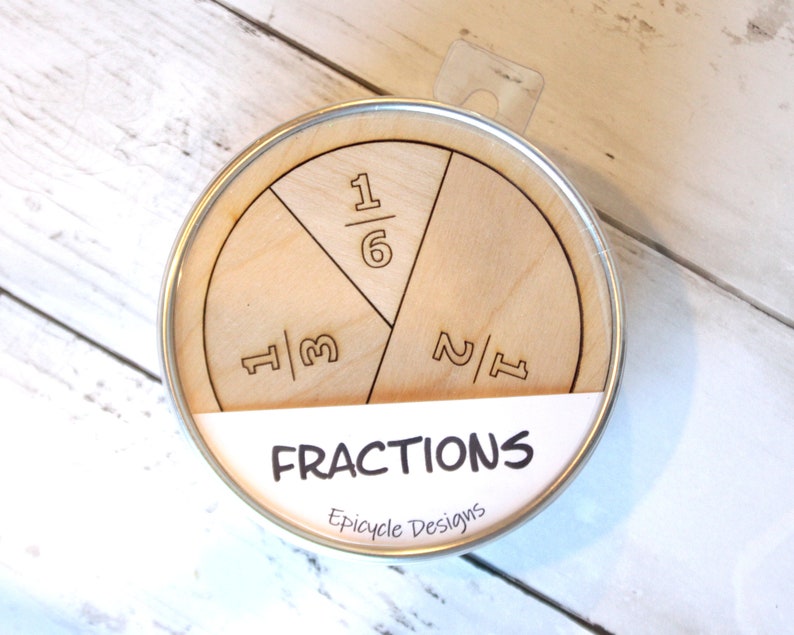 Fractions Learning Aid Mathematics Manipulatives - Etsy