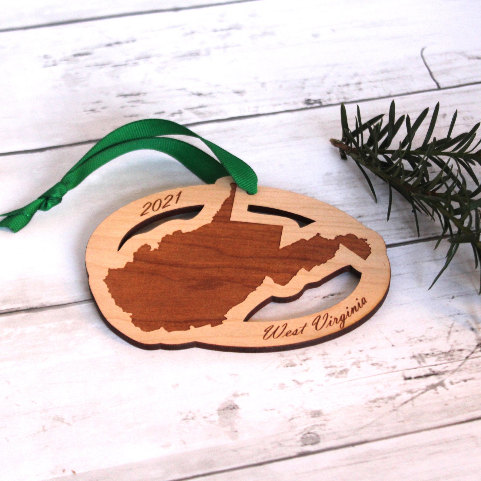 West Virginia Wooden Ornament Christmas Custom - Etsy Canada