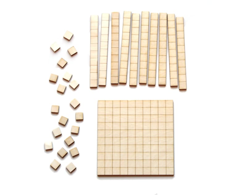 Base 10 Math Manipulatives Homeschooling Montessori | Etsy