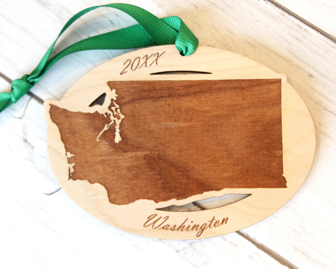 Washington Wooden Ornament, Christmas, Customized, Personalized, Duty ...