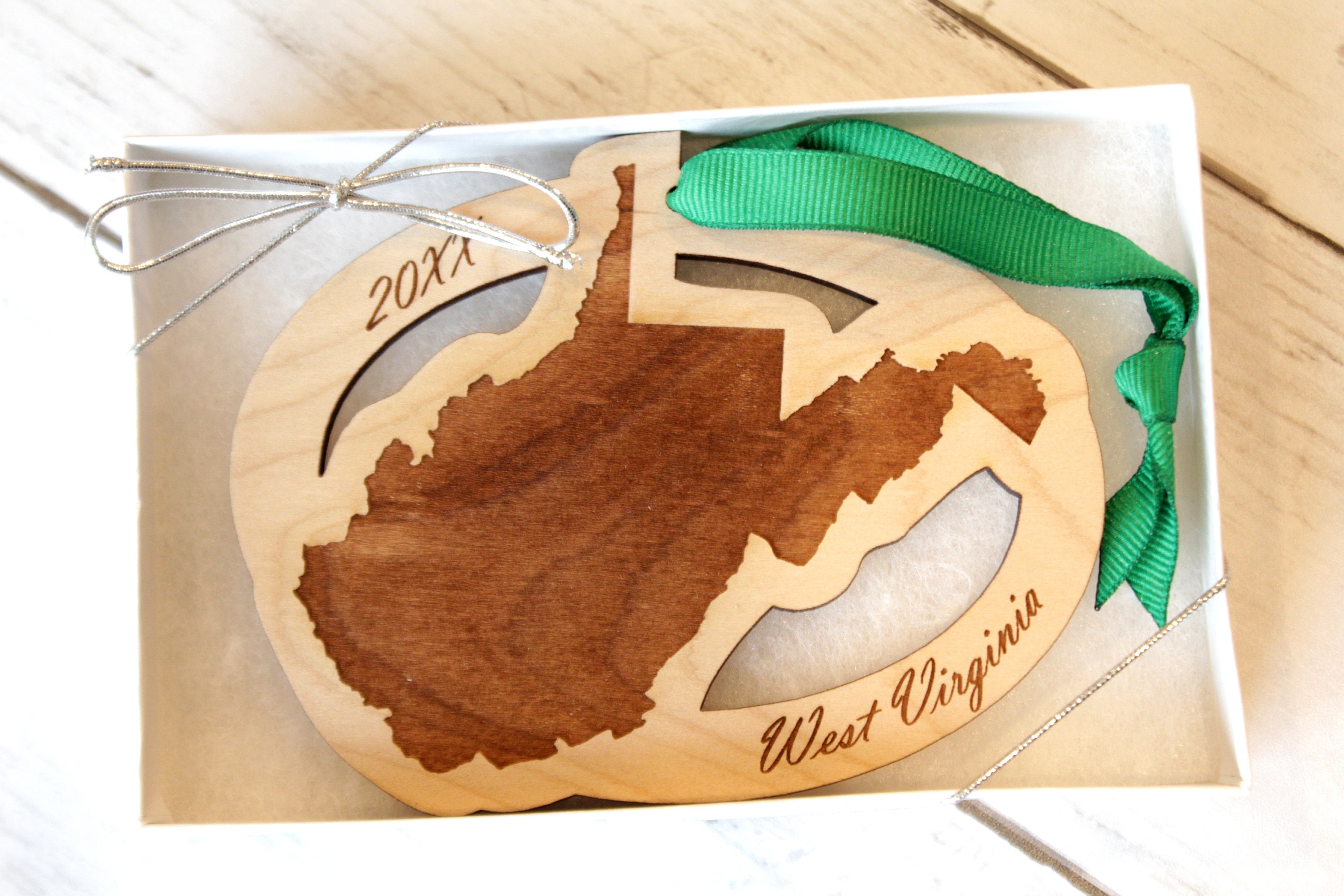 West Virginia Wooden Ornament, Christmas, Custom, Personalized, State ...