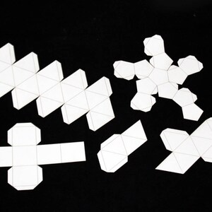 Platonic Solids Paper Models, Polyhedrons, Tetrahedron, Cube ...
