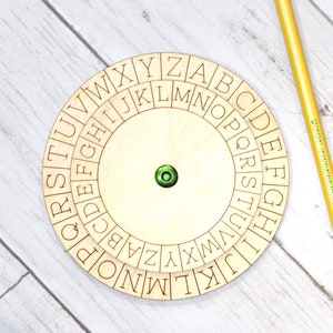 Cipher Wheel, Cipher Disk, Decoder, Encryption, Escape Room Prop, Cryptology, Encoded Message ...