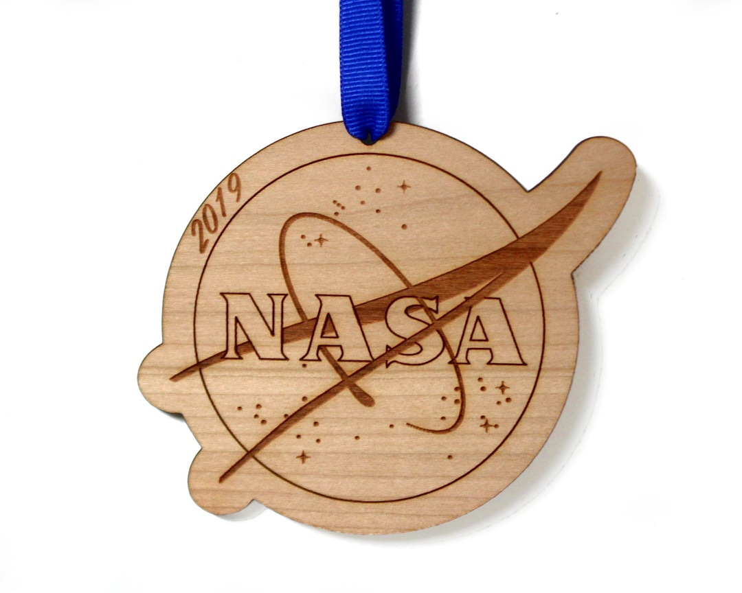 NASA Logo Ornament, Meatball, Florida Wooden, Space Gift, Personalized ...