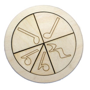 Music Fractions Learning Aid, Music Lesson Manipulatives, Homeschooling ...