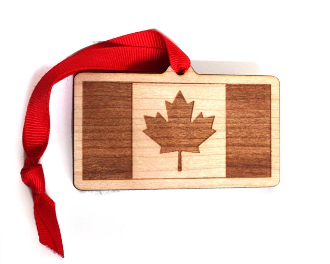 Canada Flag Ornament, Christmas, Custom Wooden, Military, Maple Leaf ...