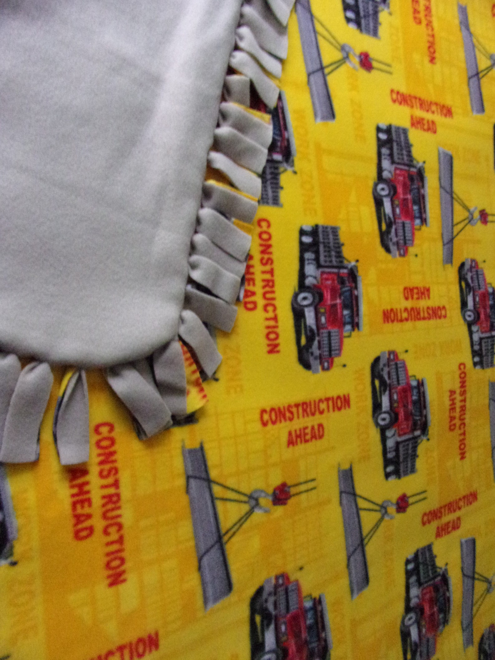 Construction Equipment Handmade Fleece Knotted Blanket - Etsy