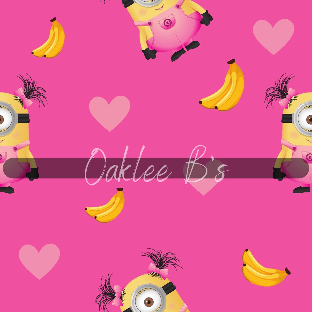 Pink Minion Seamless File PND JPG Digital - Etsy