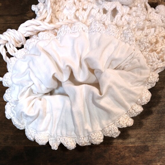 Pristine Antique Victorian Ivory Crochet Reticule ~ L… - Gem