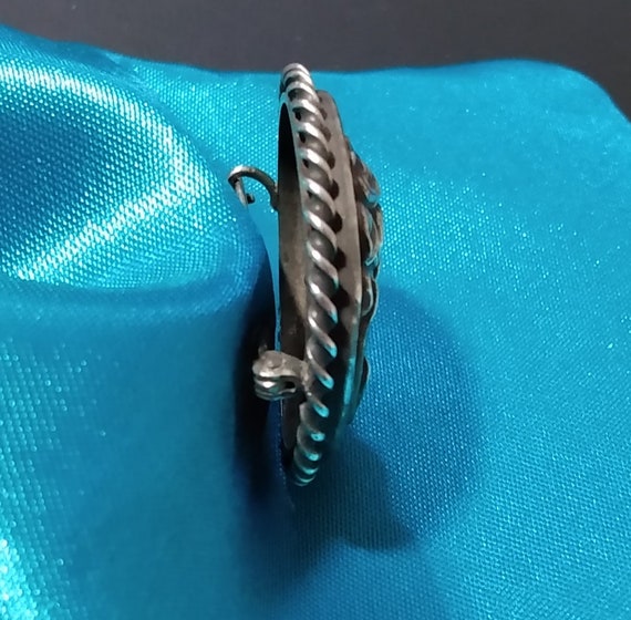 Sterling Antique Horse Bridle Rosette Cameo Pin ~ Equ… - Gem