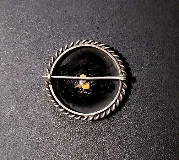 Sterling Antique Horse Bridle Rosette Cameo Pin ~ Equ… - Gem