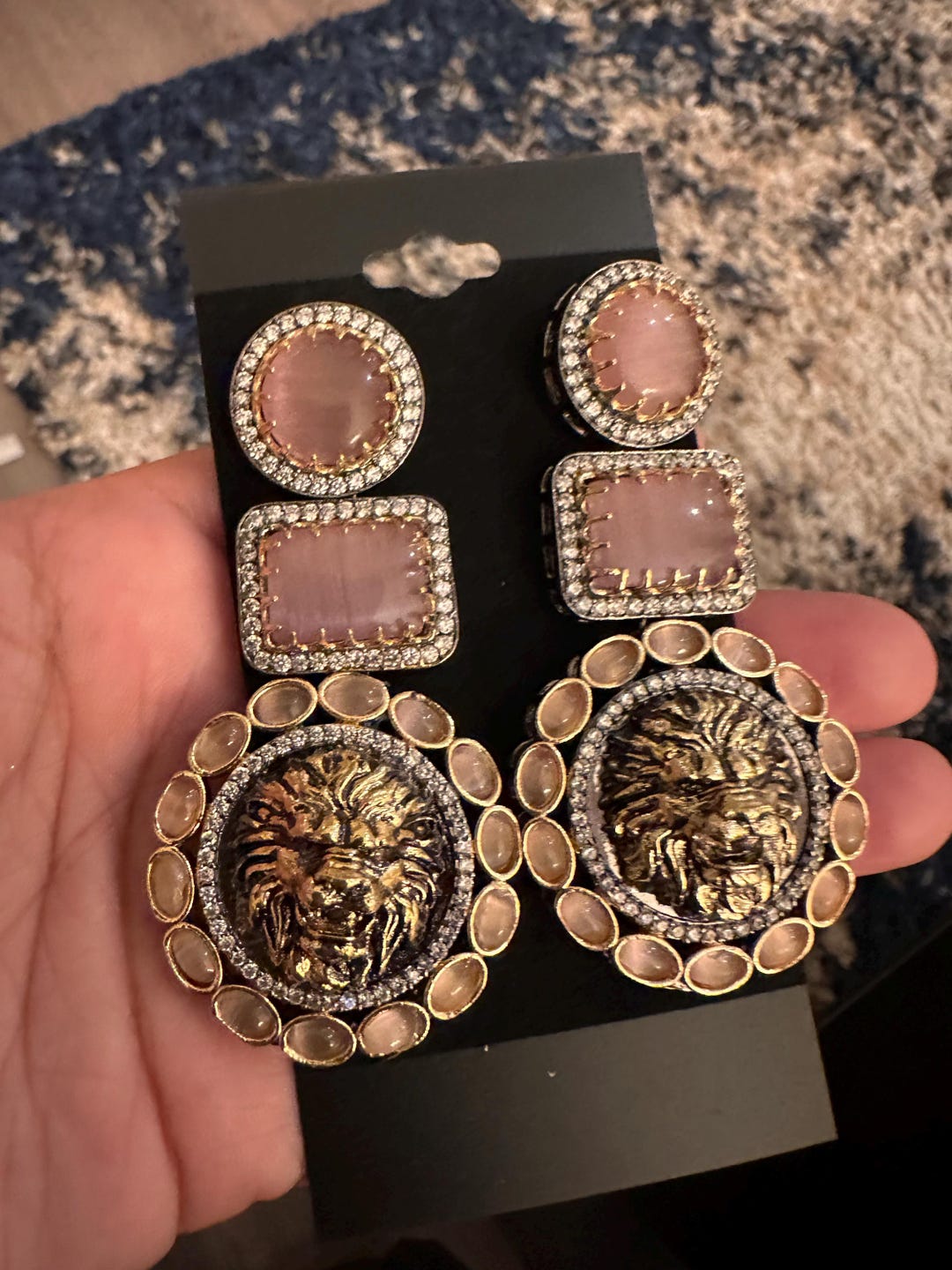 Sabya Inspired Earrings, Victorian Two Tone Polished - Etsy