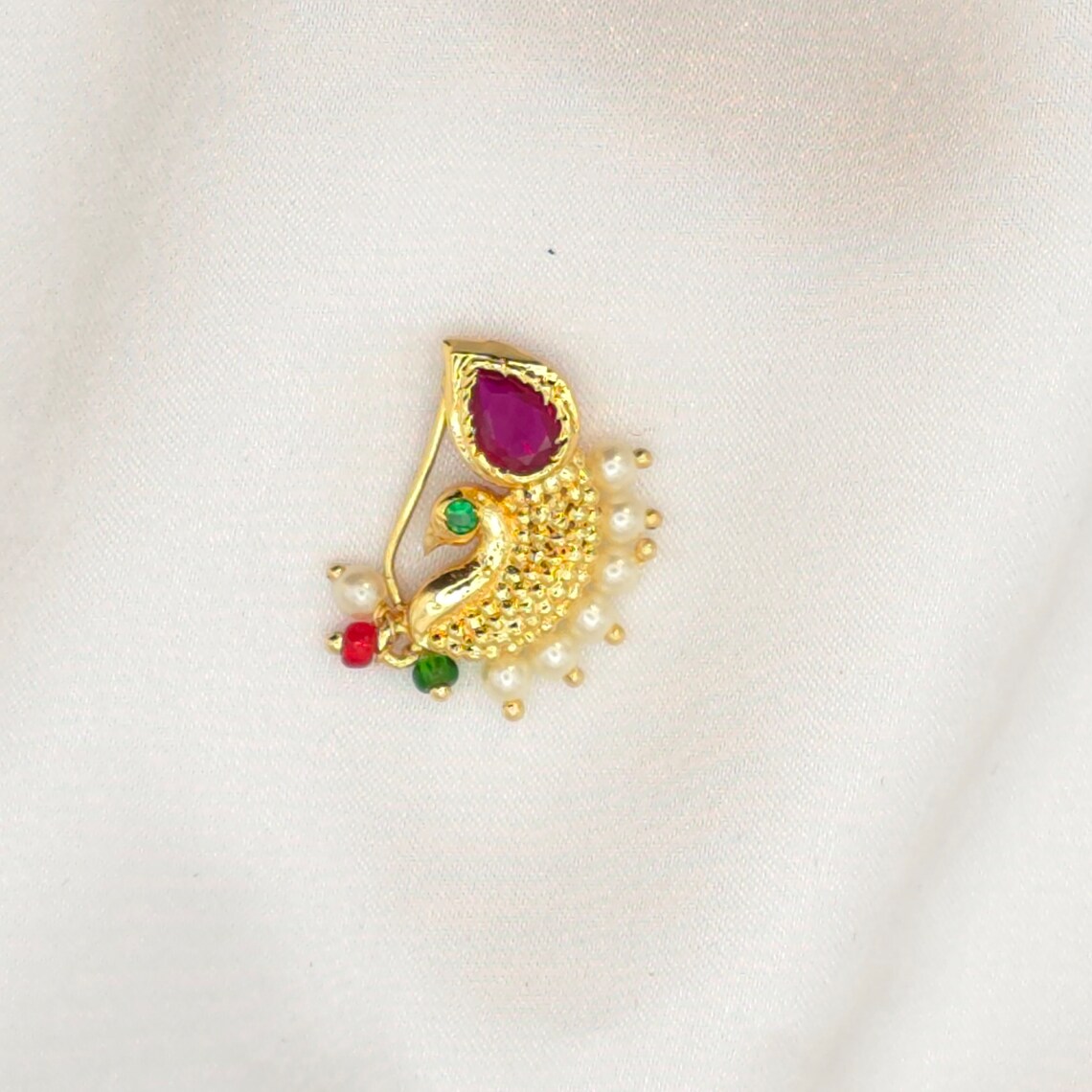Maharashtrian Nath Pressing Gold Polished - Etsy