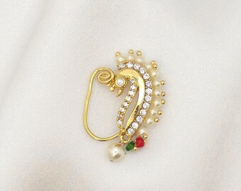 Choose from Maharashtrian Nath Pressing Gold Polished