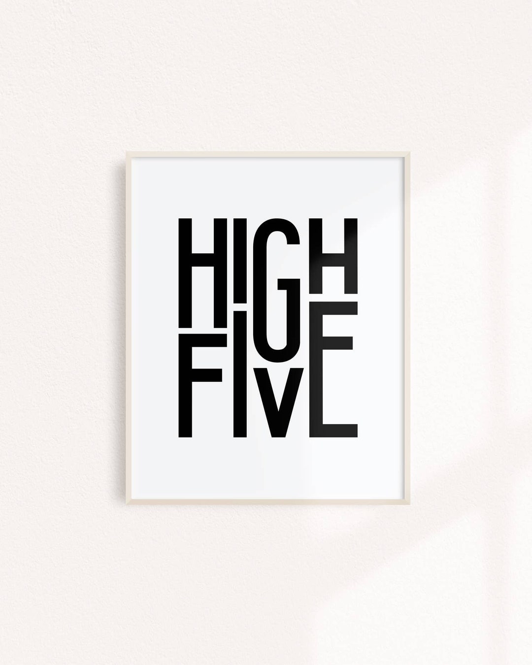High Five Wall Art Print - Etsy