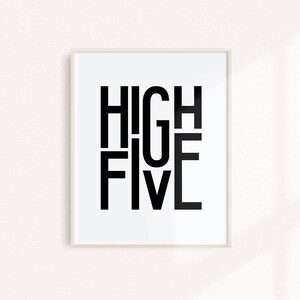 High Five Wall Art Print - Etsy