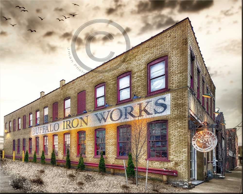 Iron Works Building Photograph Cobblestone District | Etsy