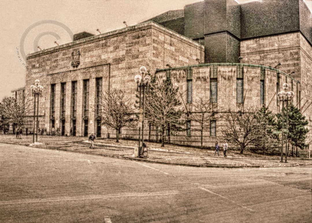 Aud #2 - Buffalo Memorial Auditorium - Street Level View -foot of Main ...
