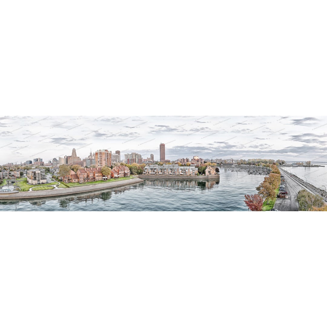 Complete Buffalo Skyline Waterfront Photo by Jman Photo - Etsy