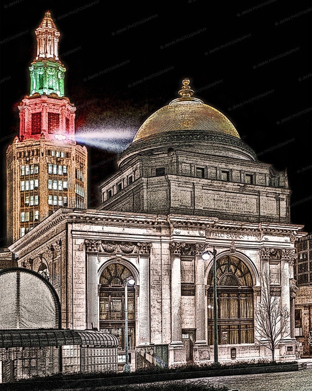 Buffalo Savings Bank, Goldome, M&T Bank Electric Tower, Photo Buffalo ...