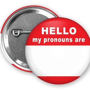 Pronoun Buttons - Large - New Colors! - Etsy
