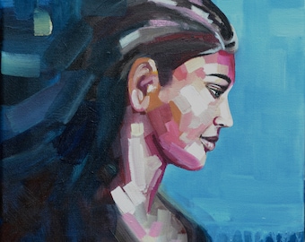 Digital Abstract Portrait Art | Printable Wall Decor | Instant Download ...