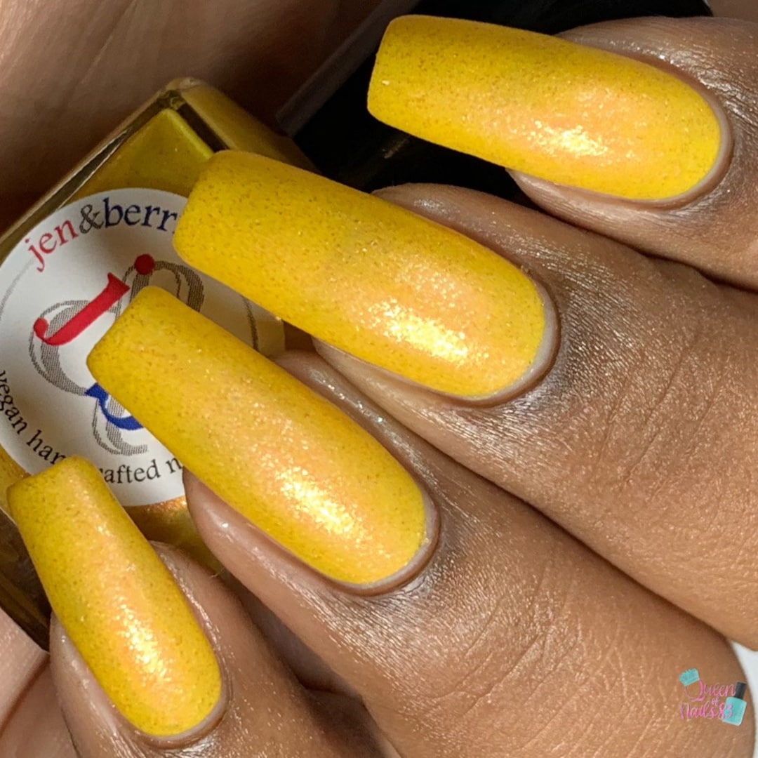 Sin-kissed Glow New Nail Polish Yellow With Red to Gold Shimmer and ...