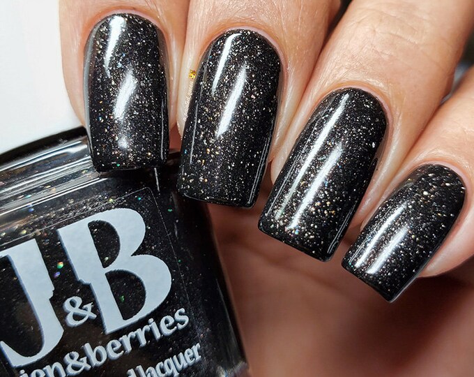 Hex Black Jelly Shimmer Nail Polish - Etsy