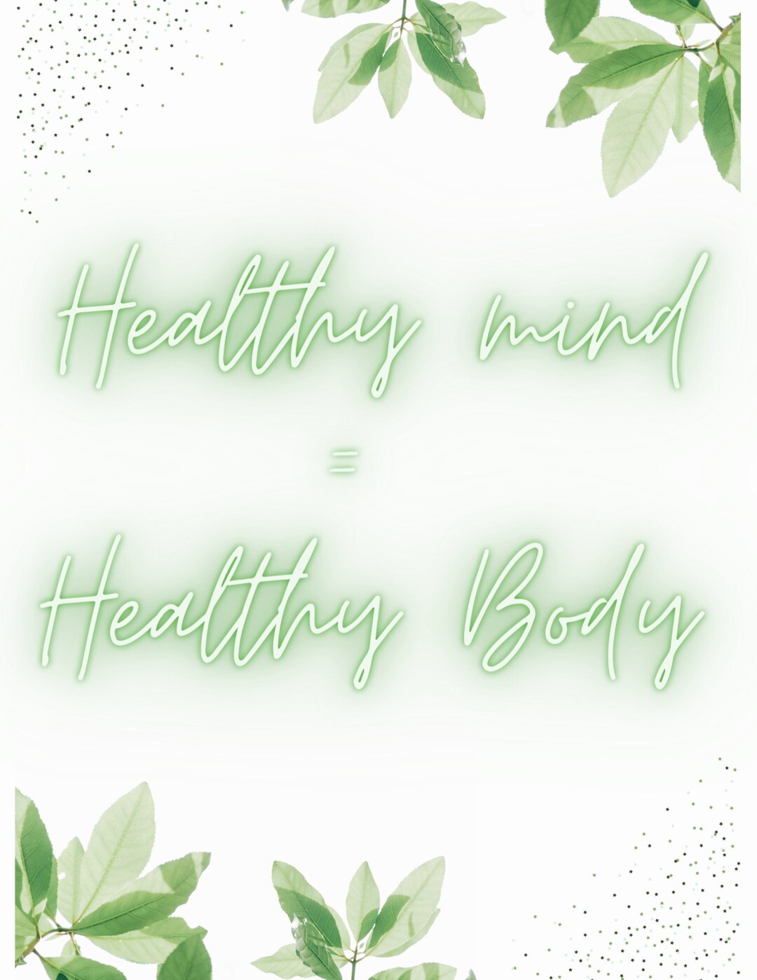 Healthy Mind Healthy Body Printable - Etsy