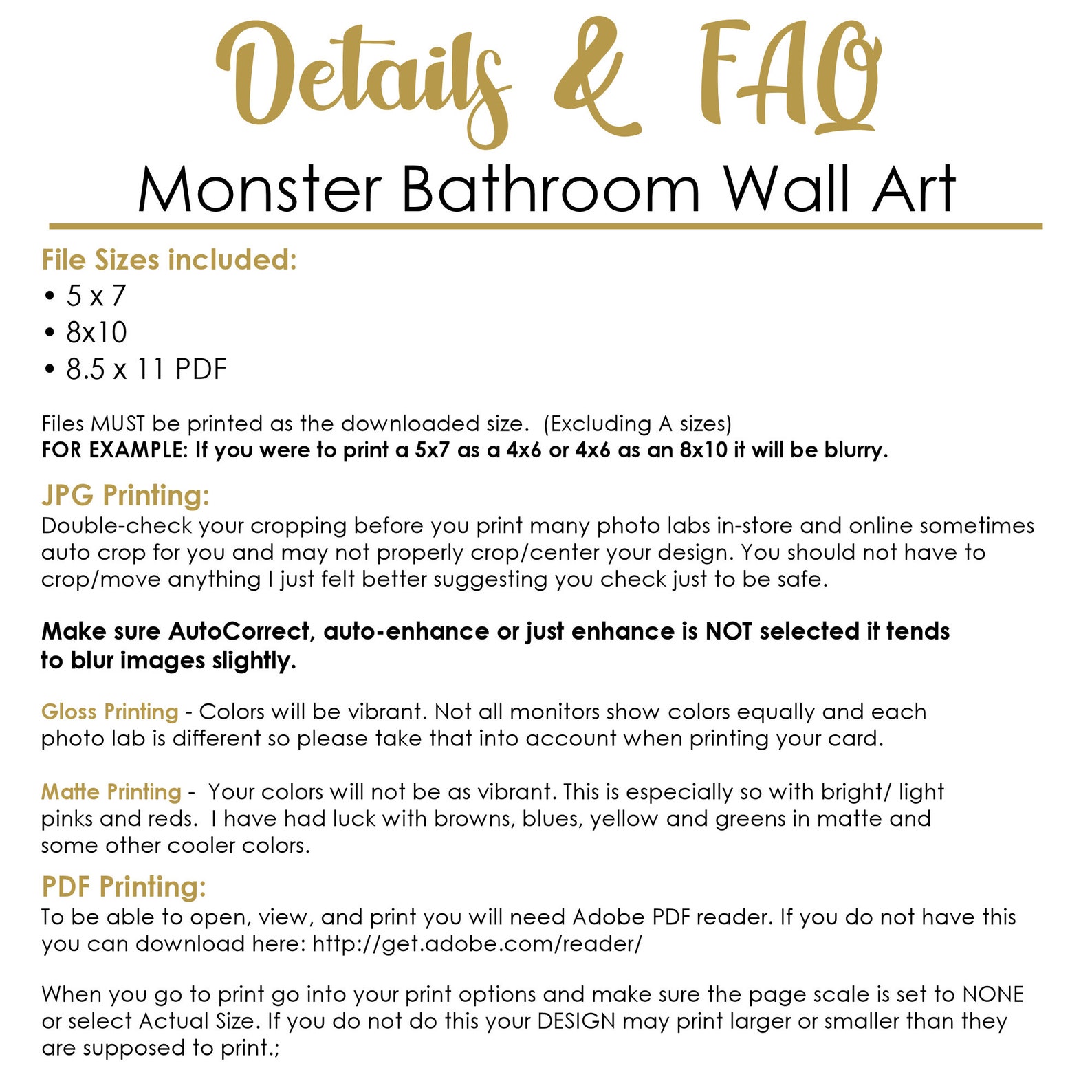 Instant Download - Printable Monster Bathroom Art Set Room Decor, Baby ...