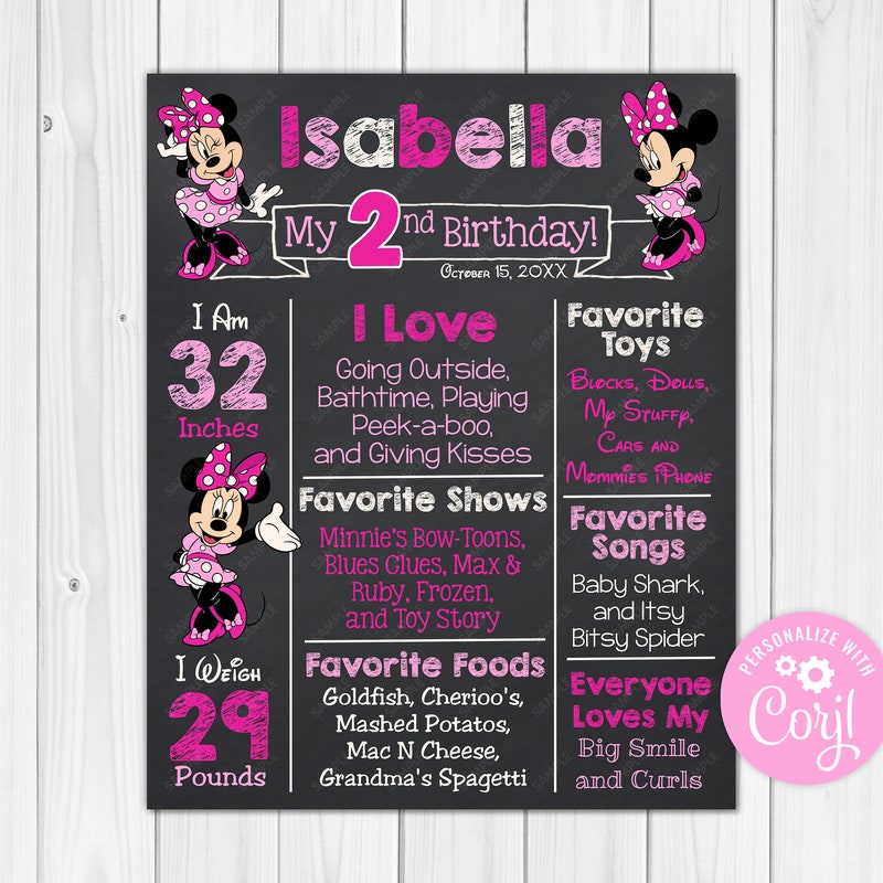 Minnie Mouse Party Signs - Etsy